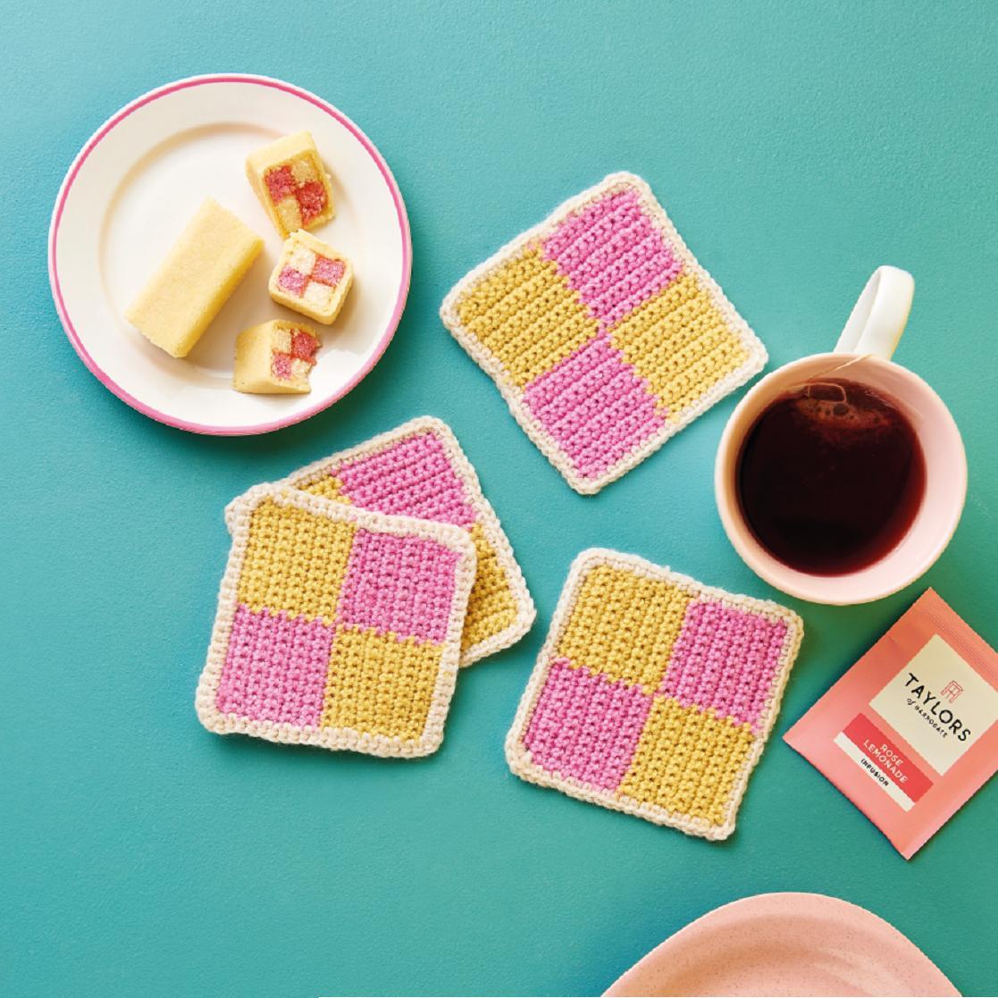 Battenberg Coasters | Top Crochet Patterns