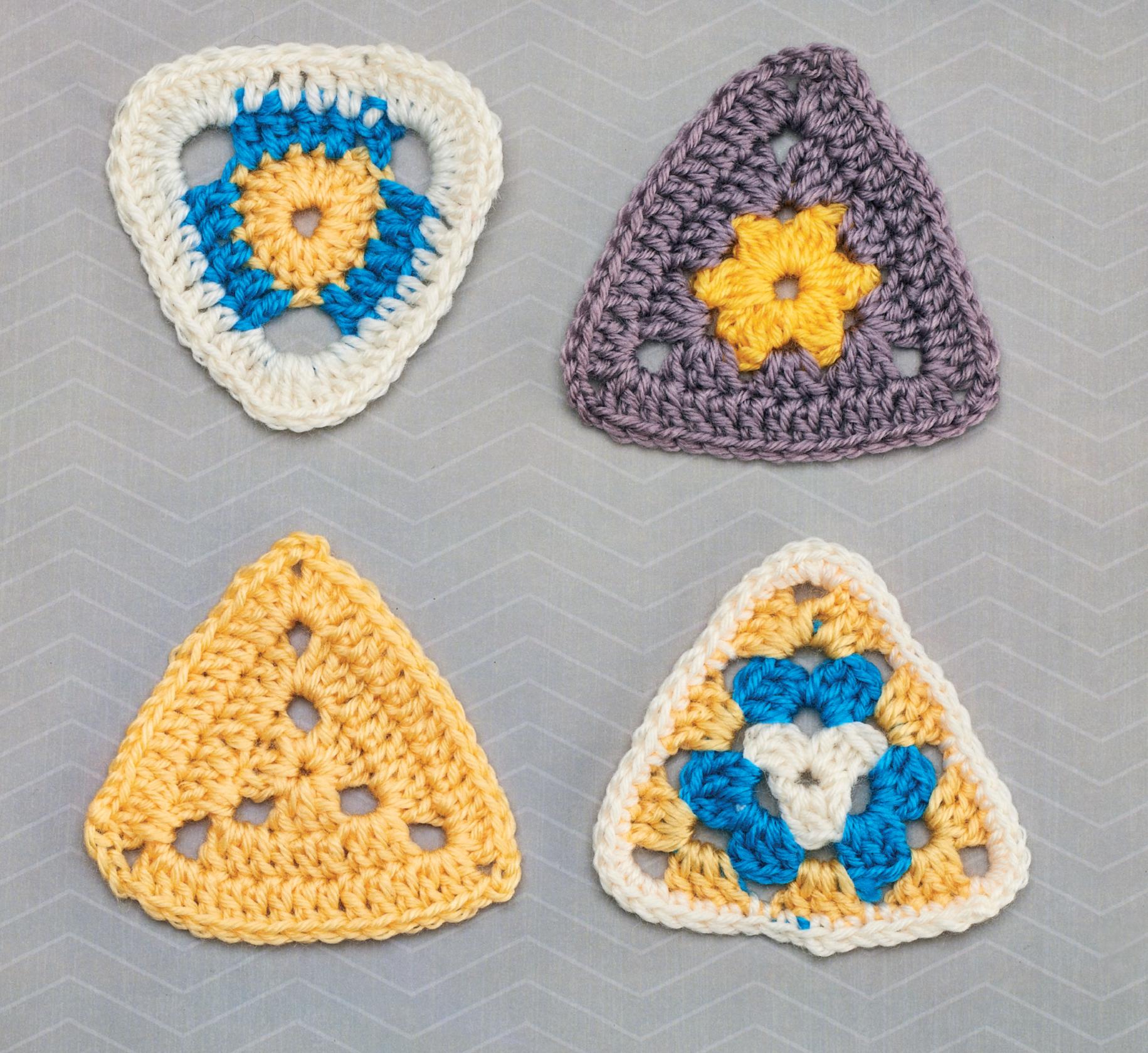 Crochet granny triangles | Top Crochet Patterns
