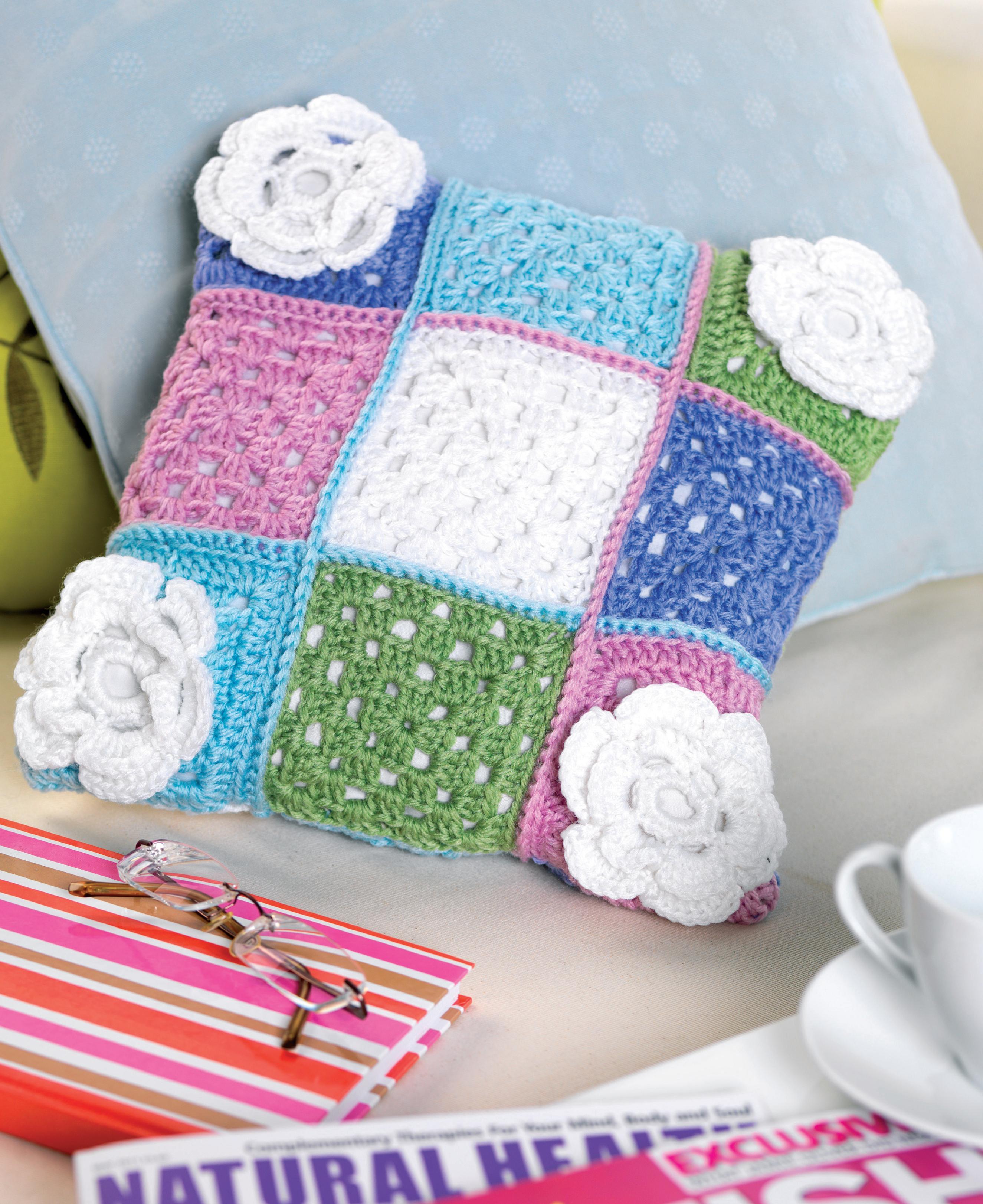 Floral granny square cushion Crochet Pattern Floral granny square cushion Crochet Pattern